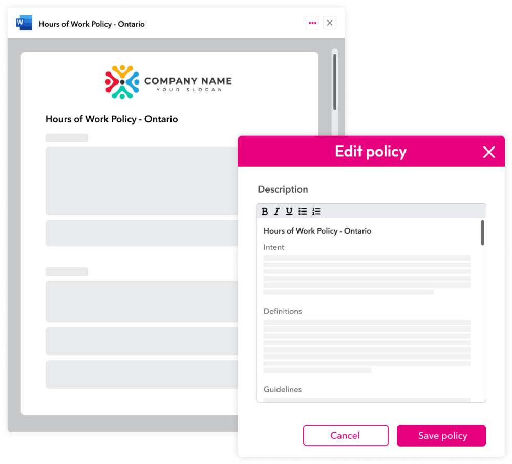 Policy Manual Generator | Policy manuals in minutes | Canadian HR Software